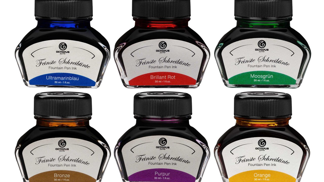 Classic Fountain pen inks made by Octopus Fluids: Octopus Fluids
